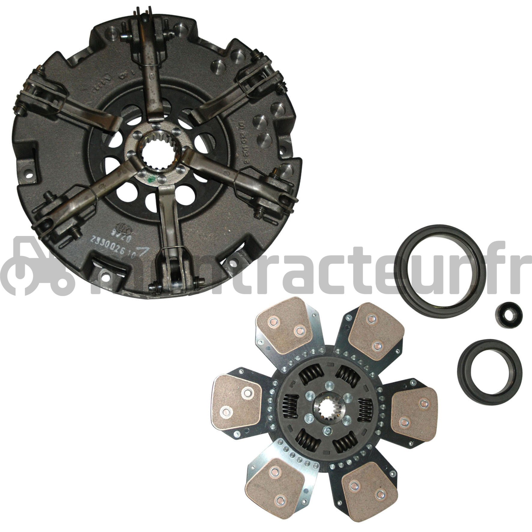 KIT EMBRAYAGE AVEC BUTÉES Ø 330/330 AVANT CERA RESSORT 16 Z - PTO ORGA RIGID 18 Z - 049.07-0073894